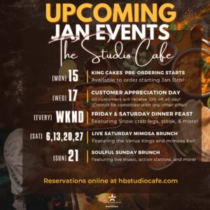 Home - The Studio Cafe - Operated by Hanna Brothers